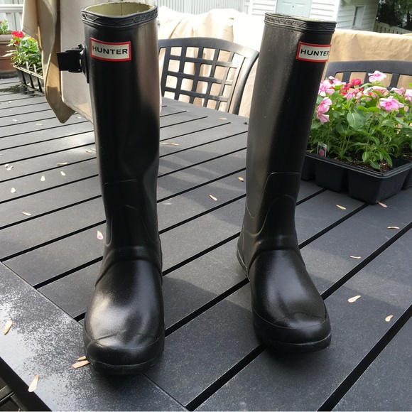 Hunter | Shoes | Hunter Huntress Black Tall Rain Boots | Poshmark